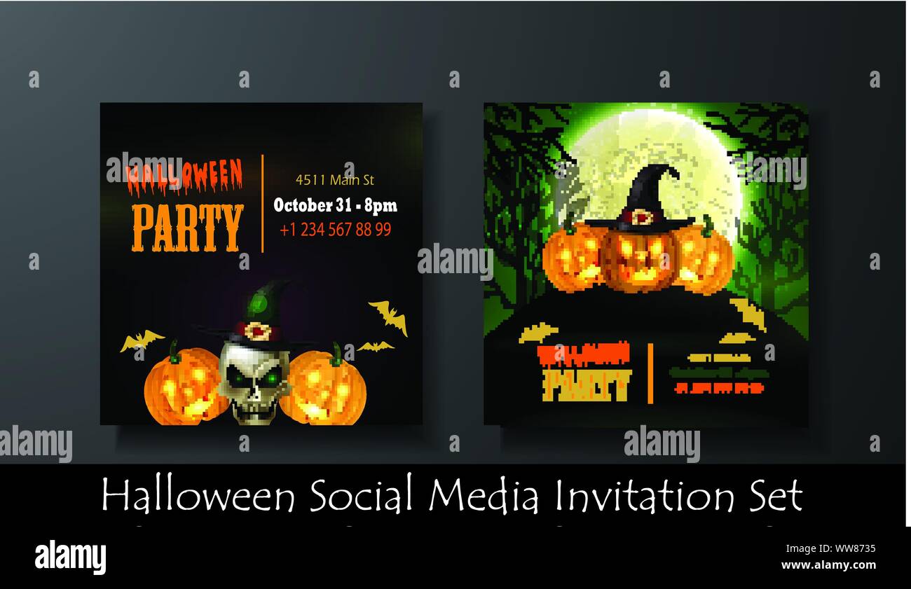 Halloween vector card or background. Vector art Stock Vector Image ...