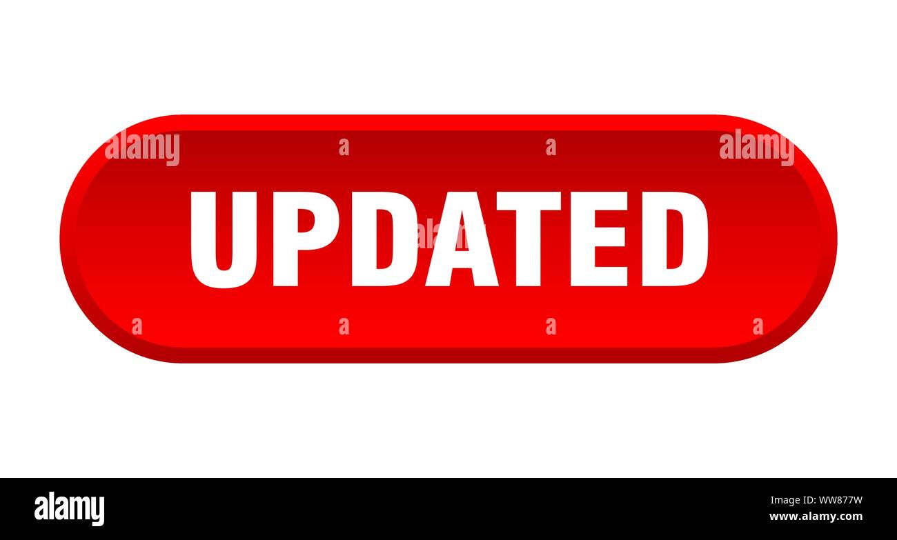 updated button. updated rounded red sign. updated Stock Vector Image ...