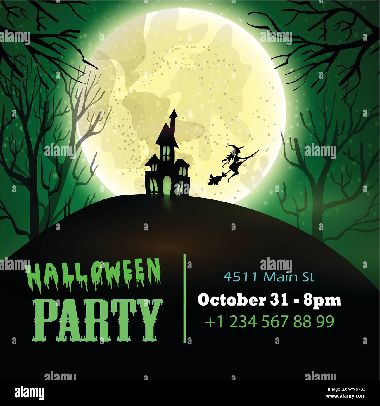 Halloween vector card or background. Vector art Stock Vector Image ...