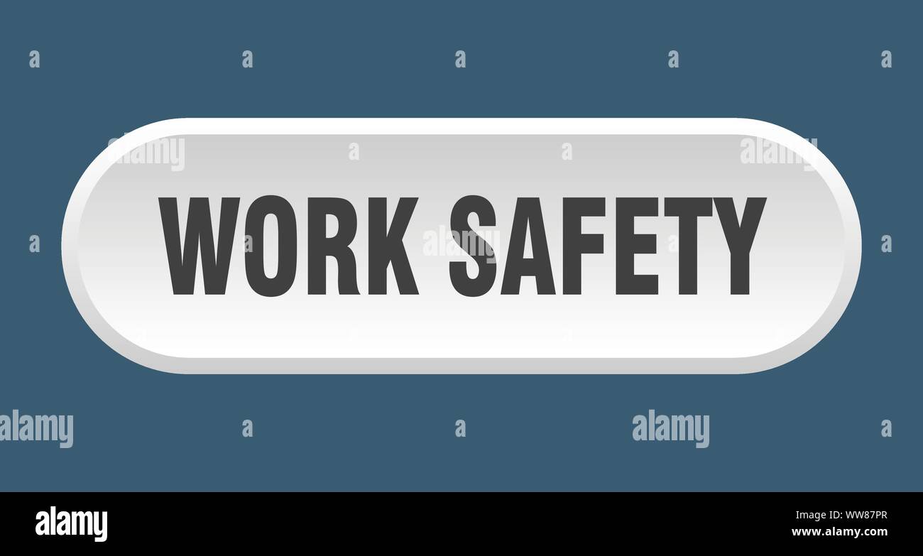 work safety button. work safety rounded white sign. work safety Stock ...