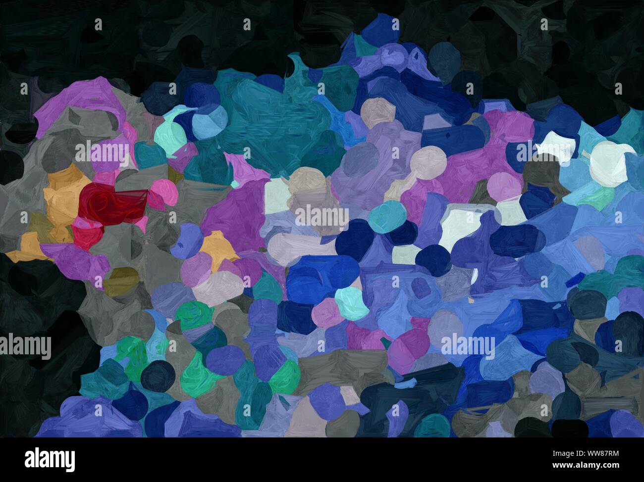 abstract natural painting style with very dark blue, pastel blue and ...