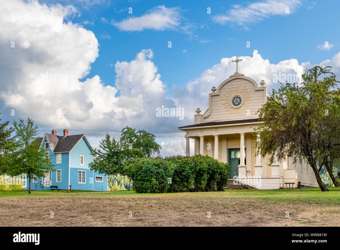 The Old Mission State Park in North Idaho, USA, preserving the Mission ...