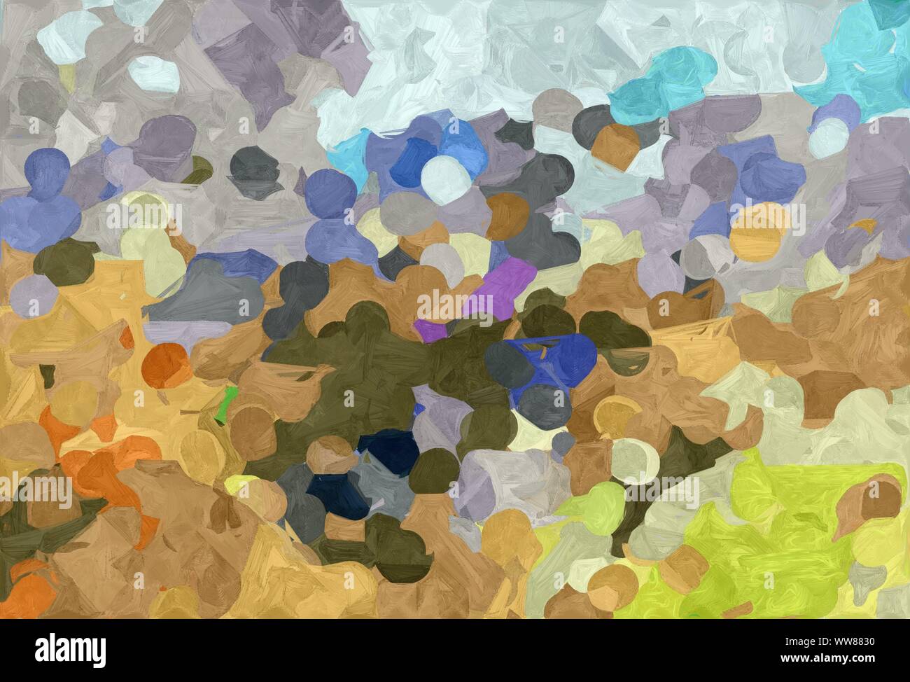 abstract natural painting style with rosy brown, dark slate gray and ...