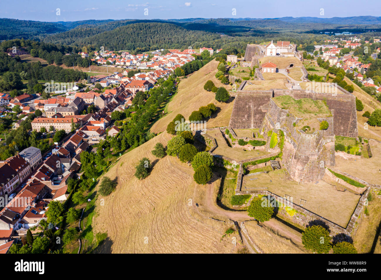 Star shaped bastions and outworks of Citadelle de Bitche, fortress and ...