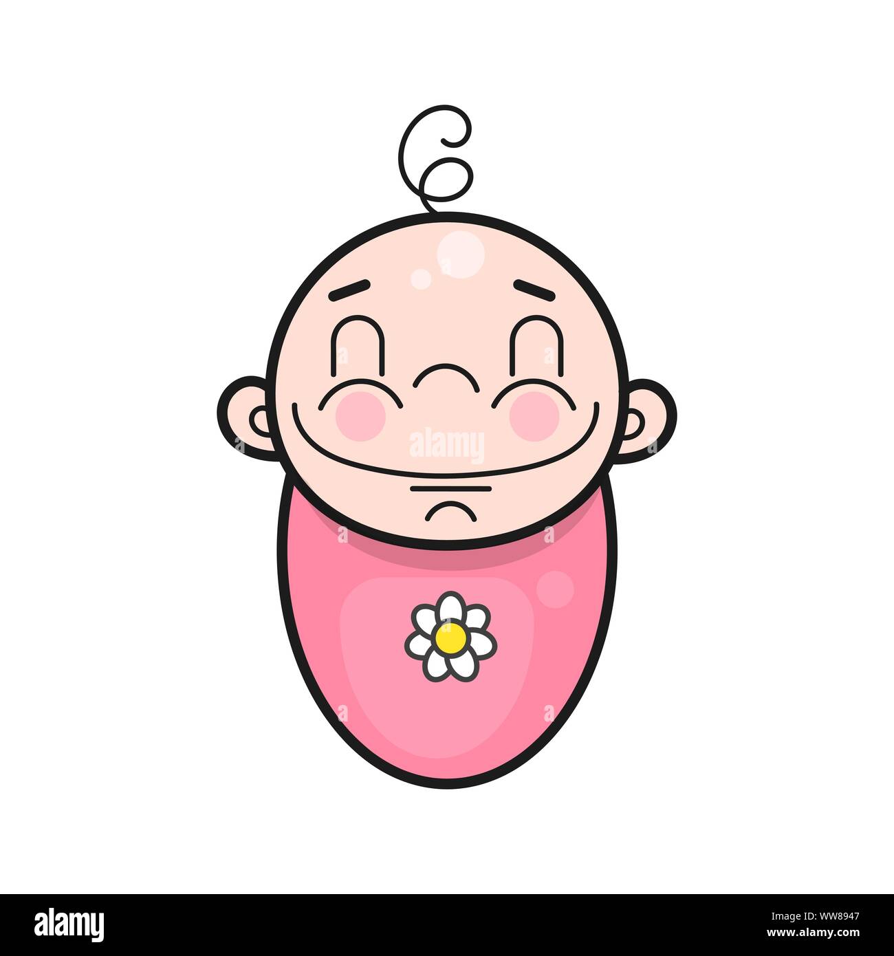 Baby In Cartoon Style . Vector Illustration Design Girl Stock Vector ...