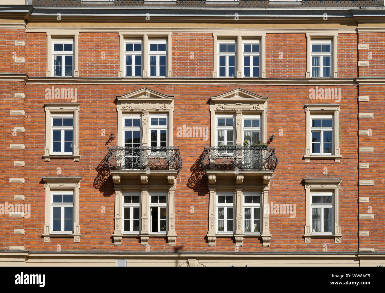 Germany, Bavaria, Munich, listed tenement building, corner building in ...