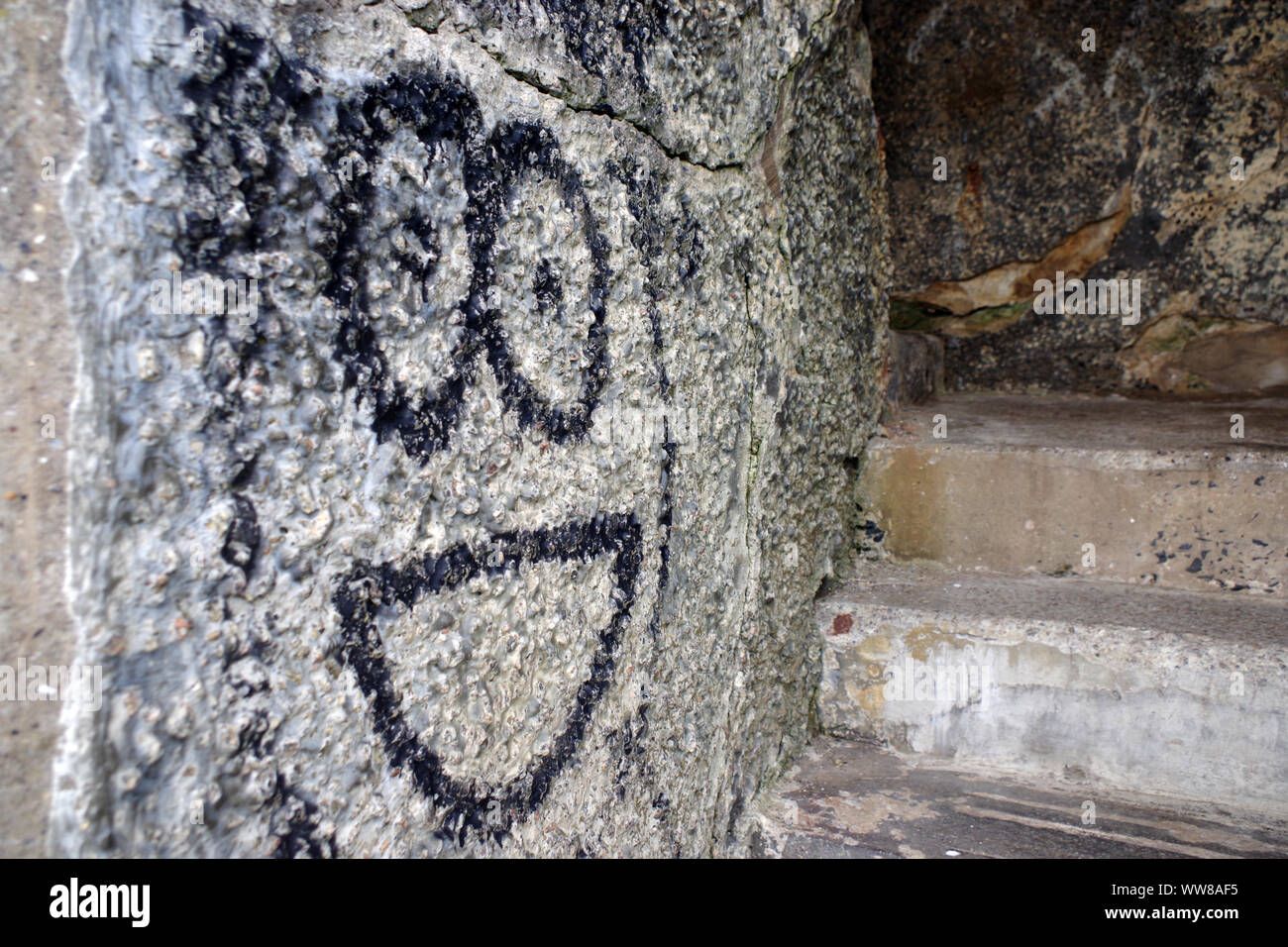 Graffiti on a wall and steps hi-res stock photography and images - Alamy