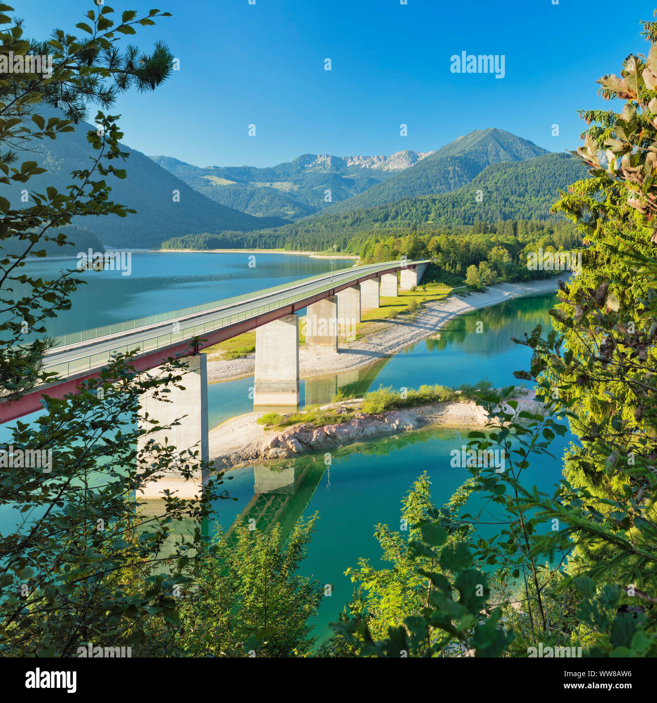 Bridge over lake sylvenstein hi-res stock photography and images - Alamy