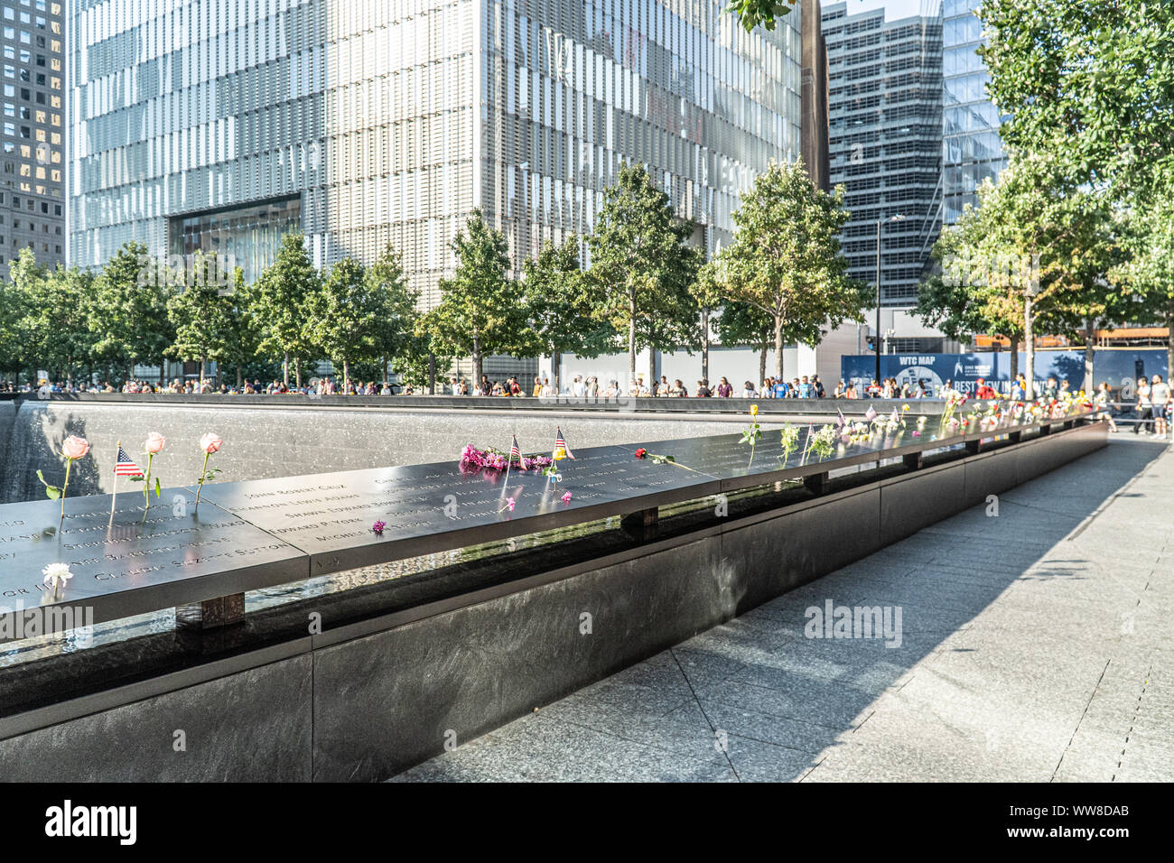 The World Trade Center Memorial to remember the victims of the ...