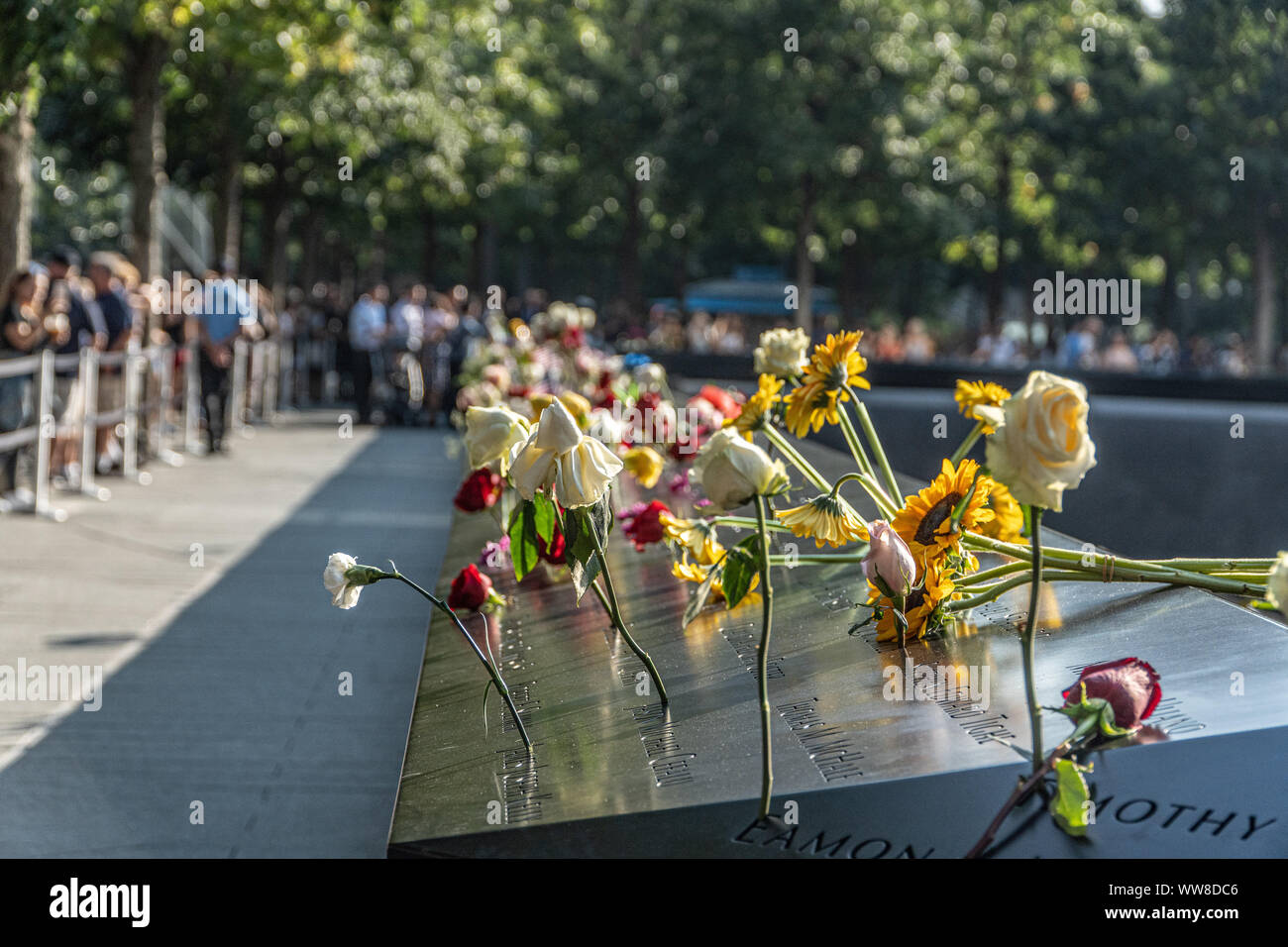 The World Trade Center Memorial to remember the victims of the ...