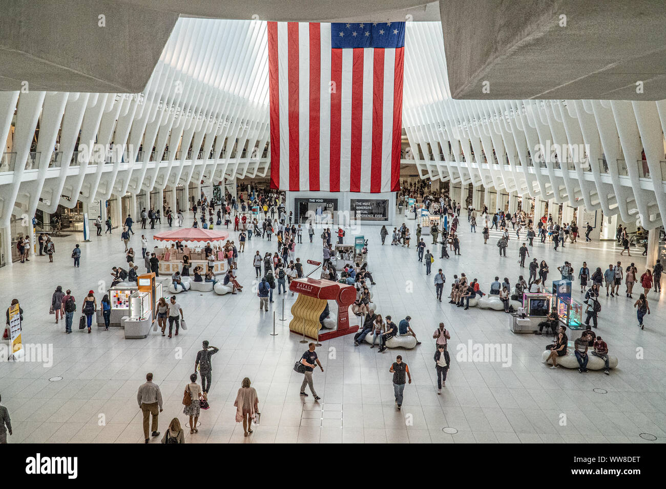 Inside the Westfield World Trade Center in New York. A beautiful mall ...