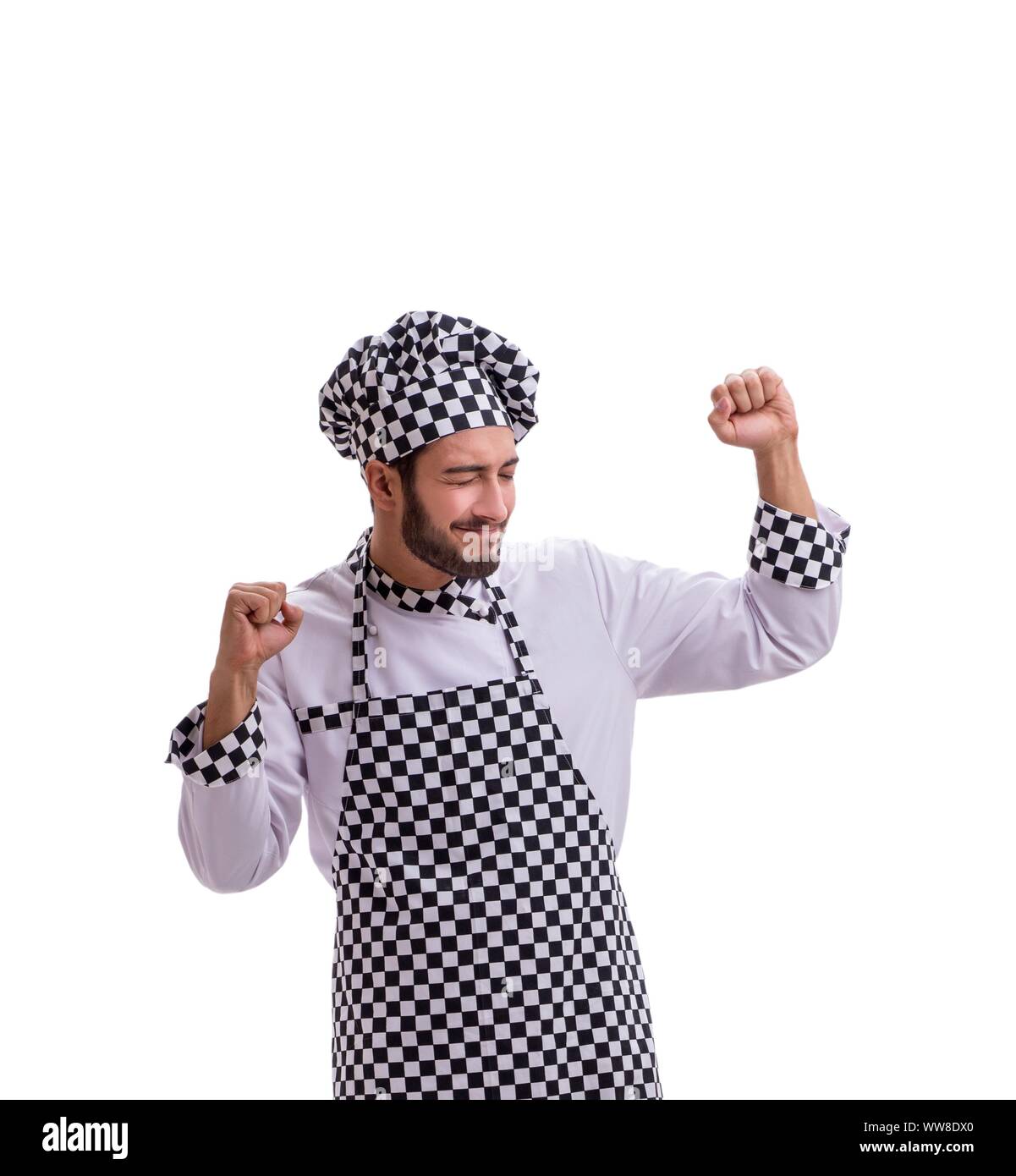 The male cook isolated on the white background Stock Photo - Alamy