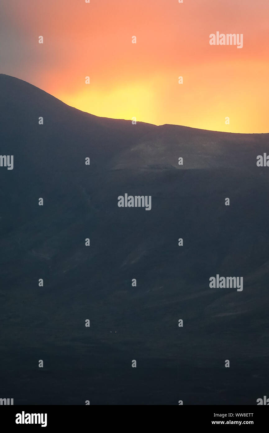 Sunrise on crater volcano hi-res stock photography and images - Alamy