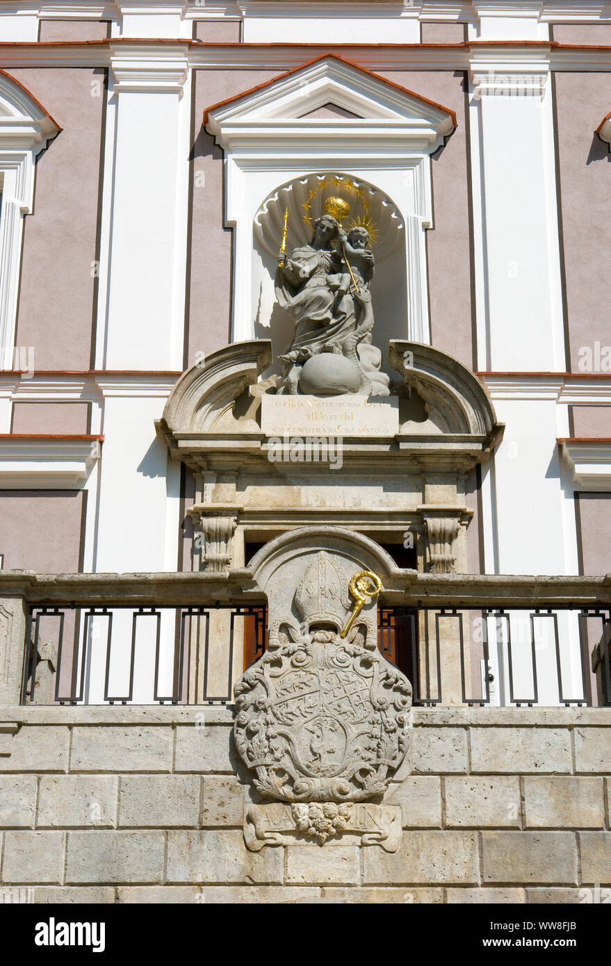 Germany, Baden-WÃ¼rttemberg, Neresheim, convent building, entrance ...