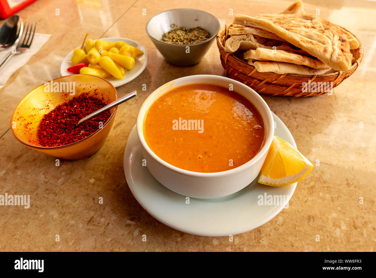 Traditional turkish soup Stock Photo - Alamy