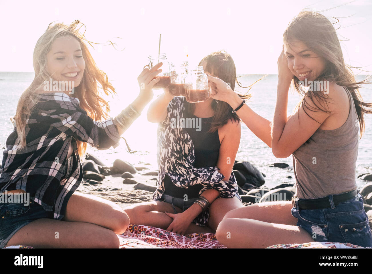 Summer girls having fun spa hi-res stock photography and images - Alamy