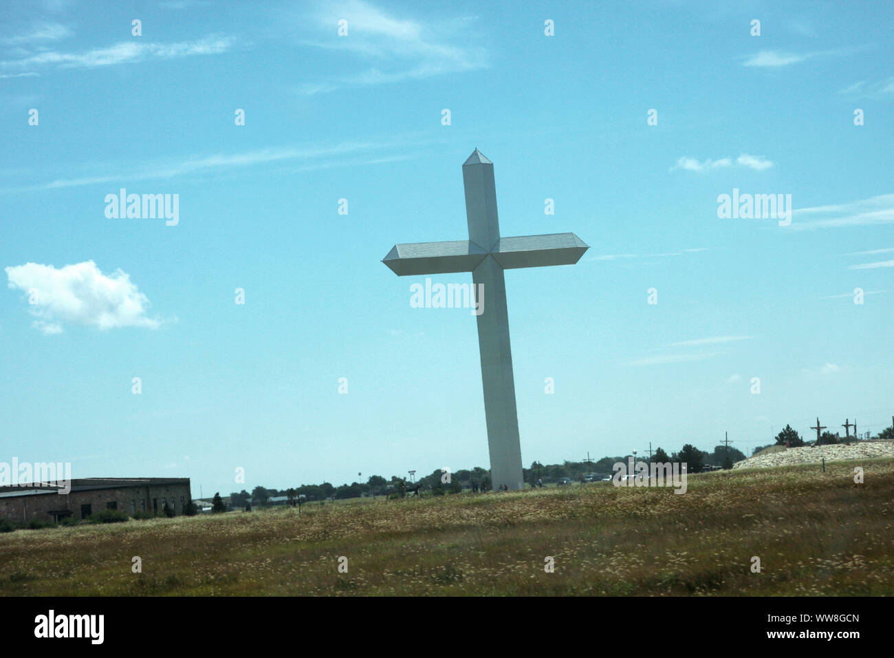 Massive cross on the side of the road in the U.S.A Stock Photo - Alamy