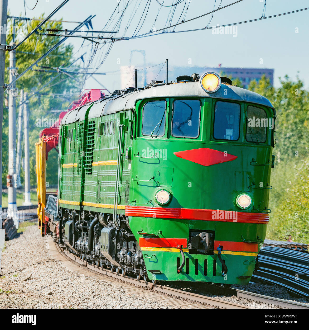 Retro diesel locomotive TE-3 at day time Stock Photo - Alamy