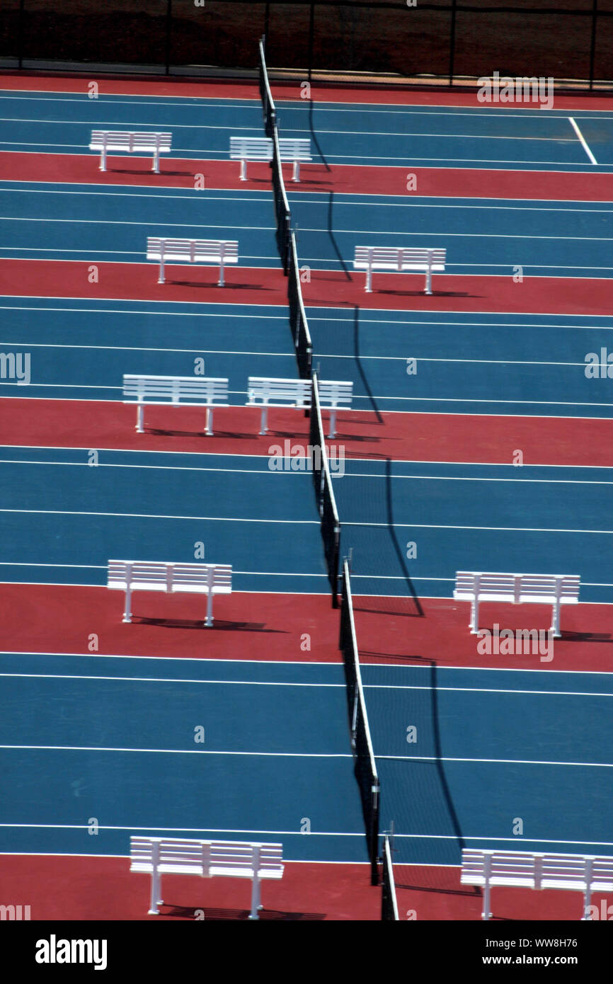 Tennis court with multiple fields Stock Photo - Alamy