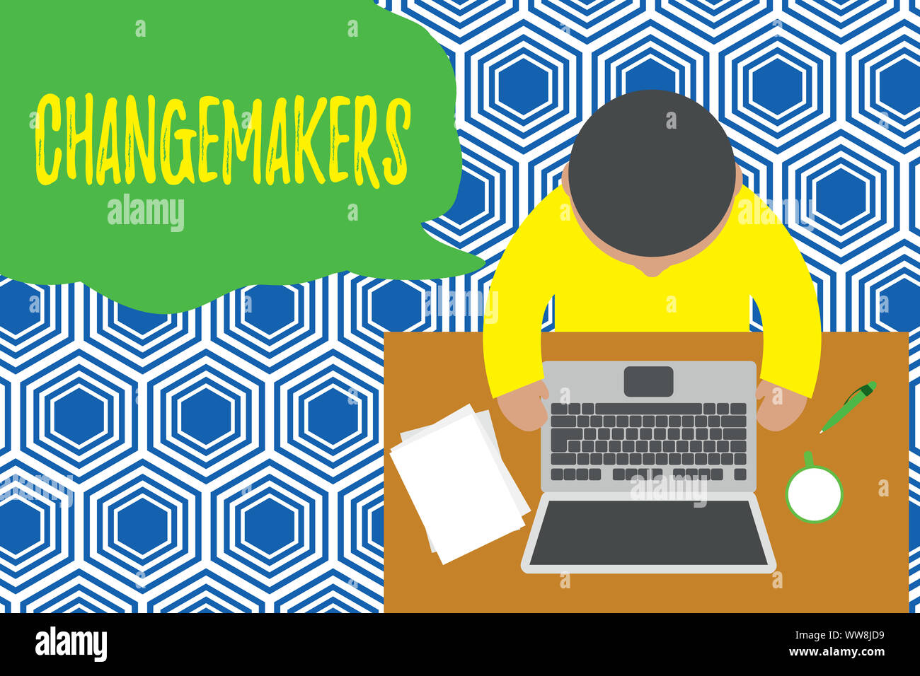 Text sign showing Changemakers. Business photo showcasing Young Turk ...