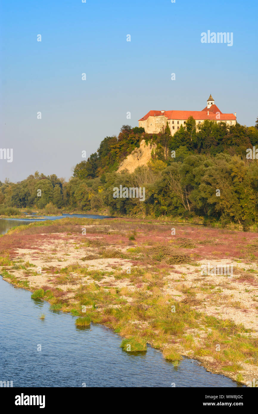 Dolane, Borl Castle, river Drava in Stajerska (Styria), Slovenia Stock ...