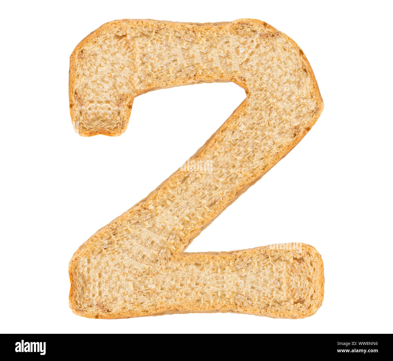 Isolate bread number on white background Stock Photo - Alamy