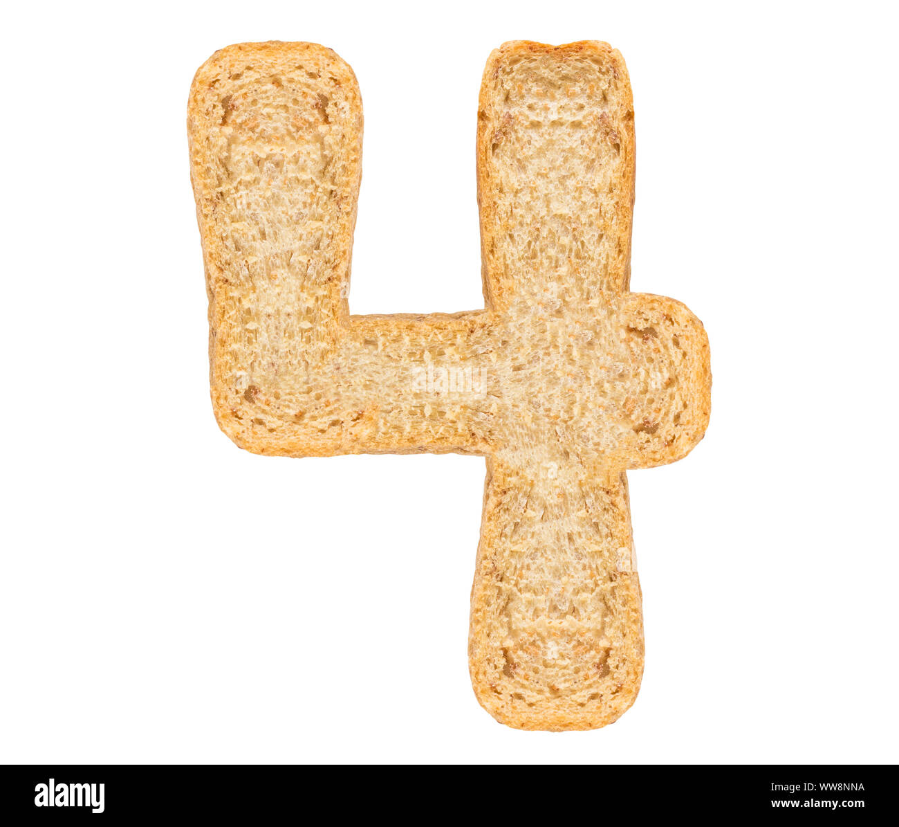 Isolate bread number on white background Stock Photo - Alamy
