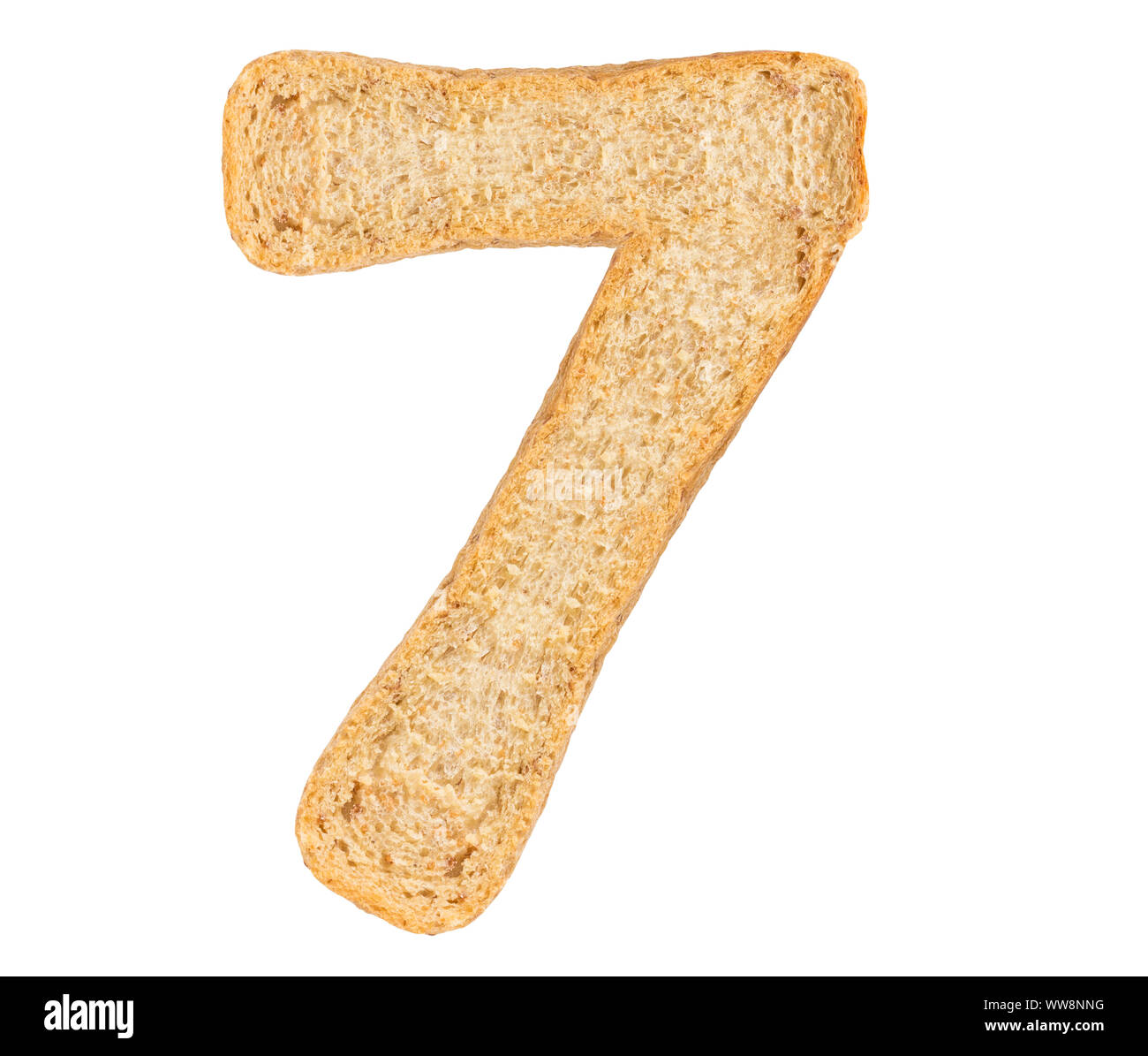 Isolate bread number on white background Stock Photo - Alamy