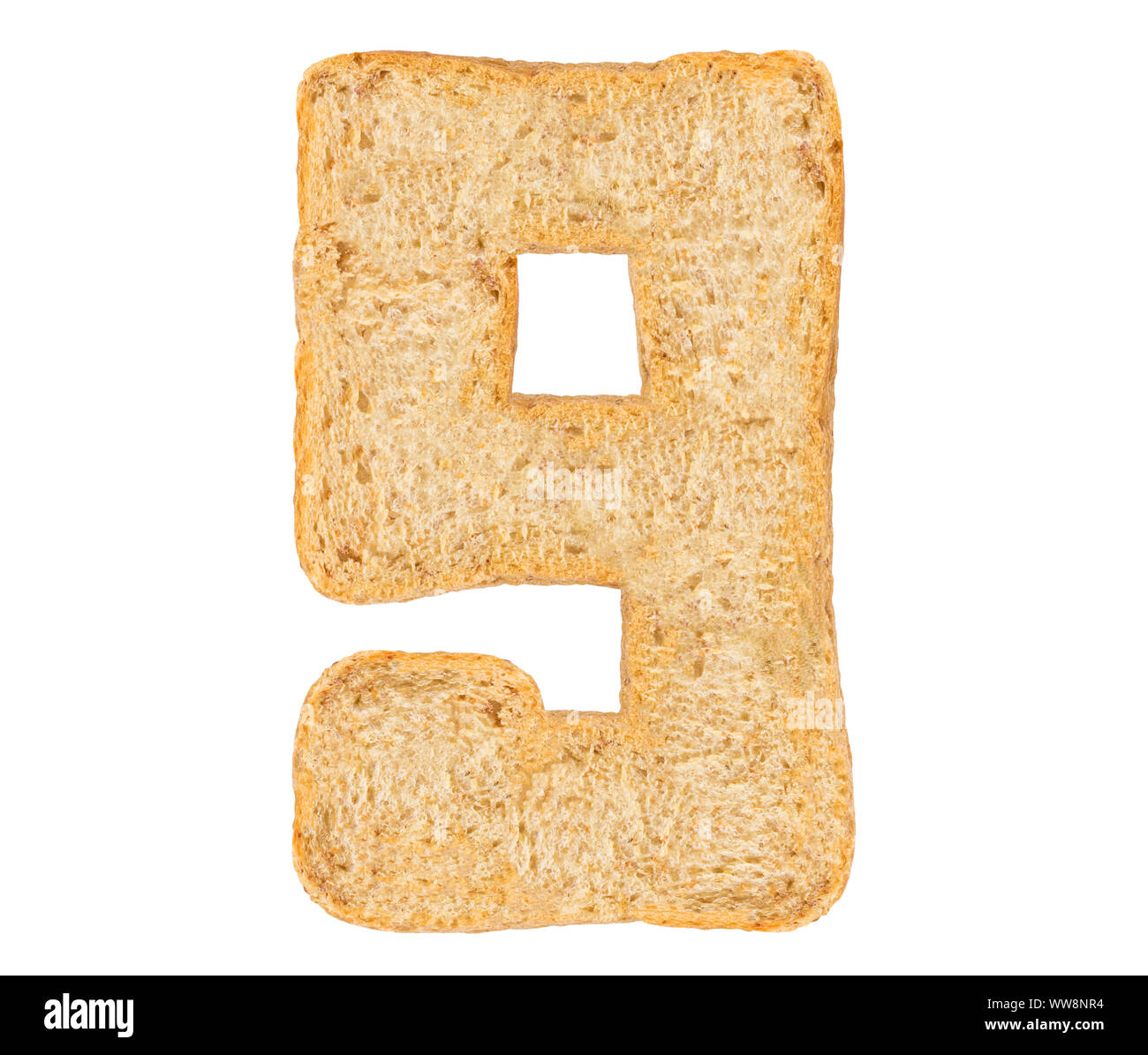 Isolate bread number on white background Stock Photo - Alamy