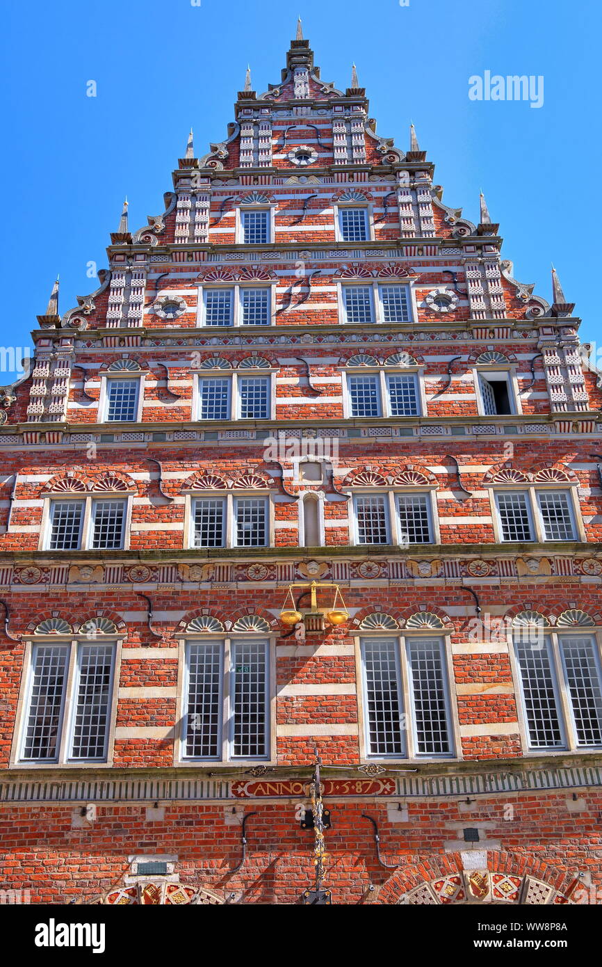 Historical gable front of the city scales hi-res stock photography and ...