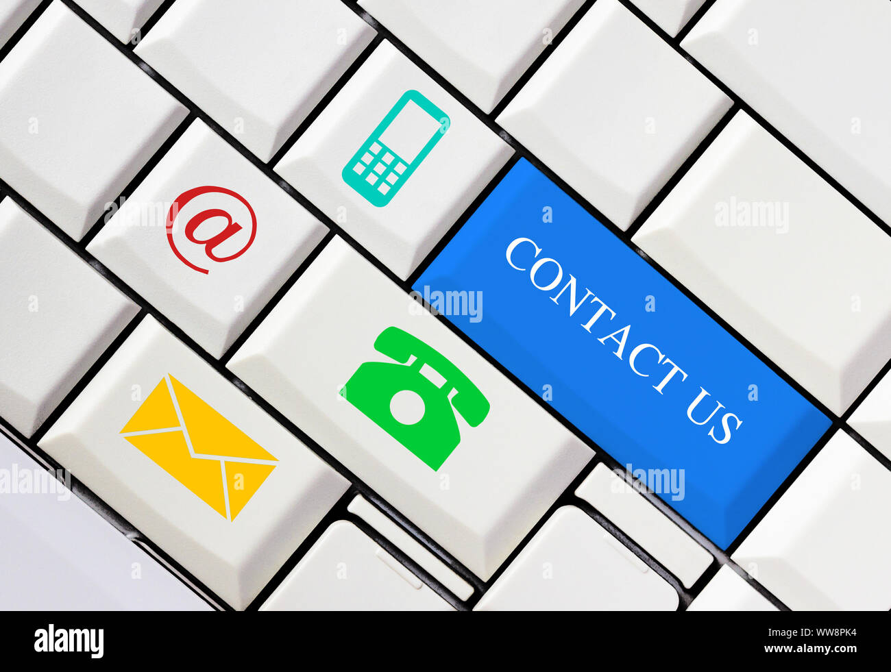 Website and internet contact us concept, customer service Stock Photo ...