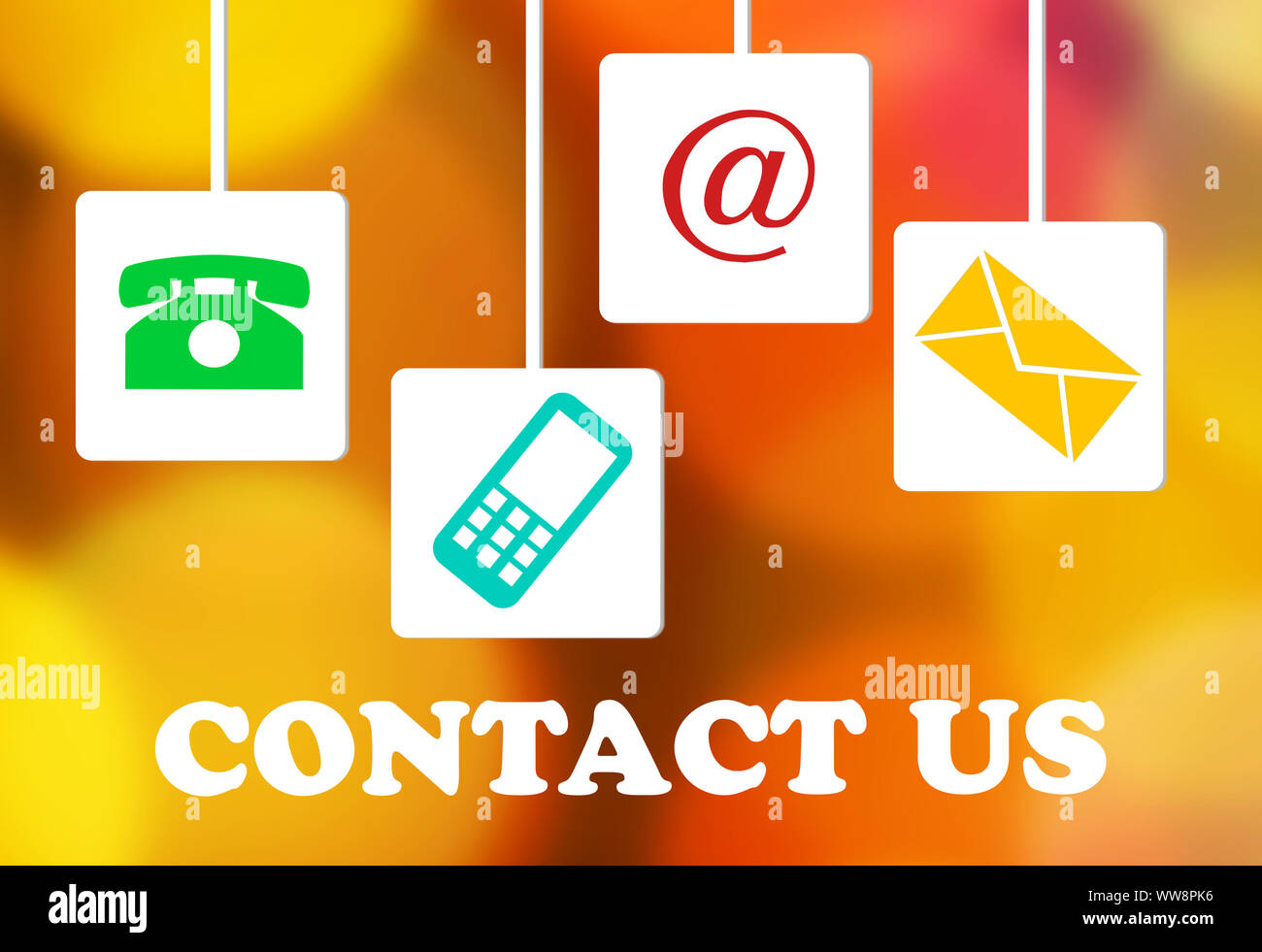 Website and internet contact us concept, customer service Stock Photo ...