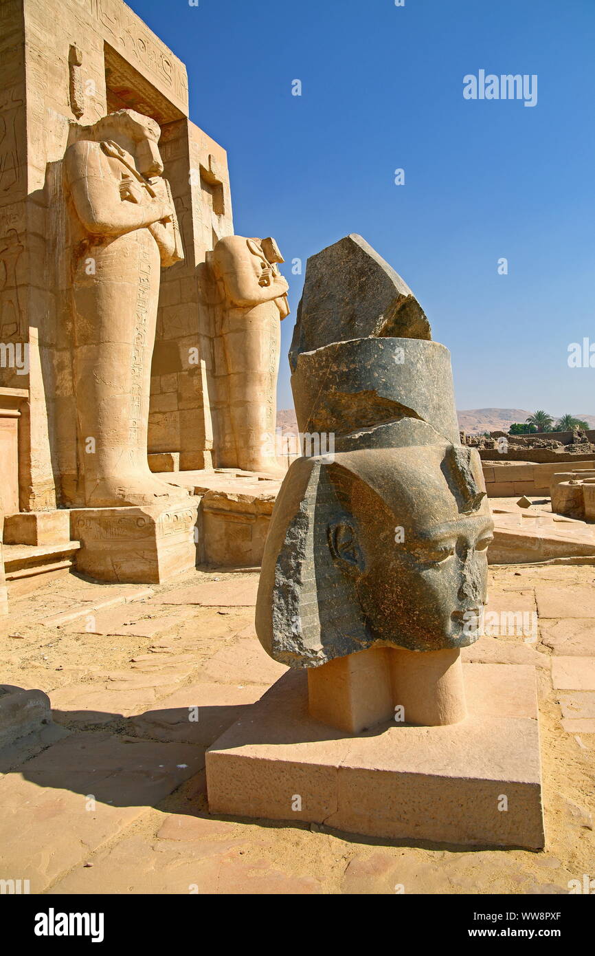 Ramesseum, Temple of the Dead of Ramses II in Thebes-West, Luxor, Upper ...