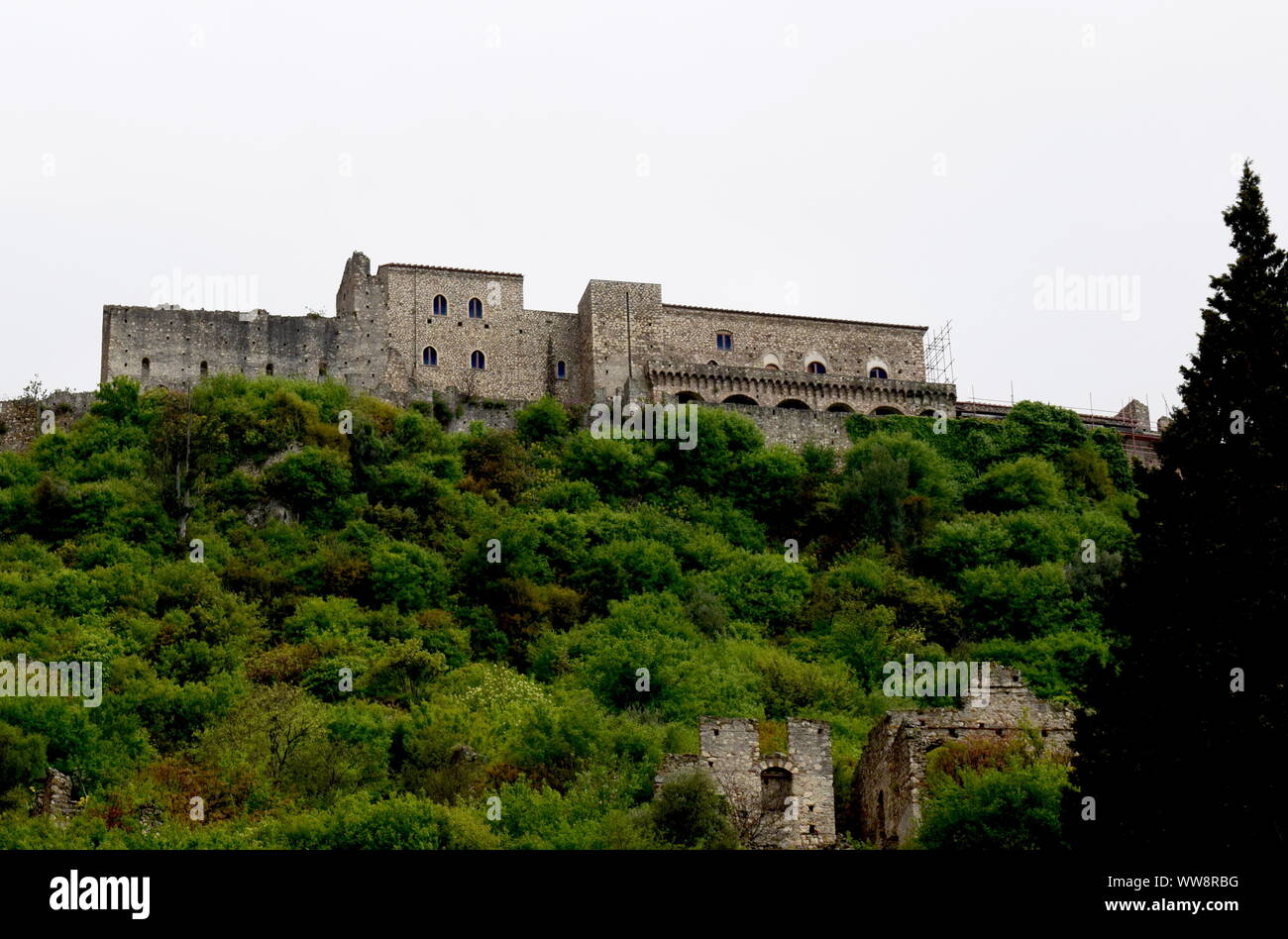 castle, mistras, medieval, town, palace, Sparti, Greece Stock Photo - Alamy