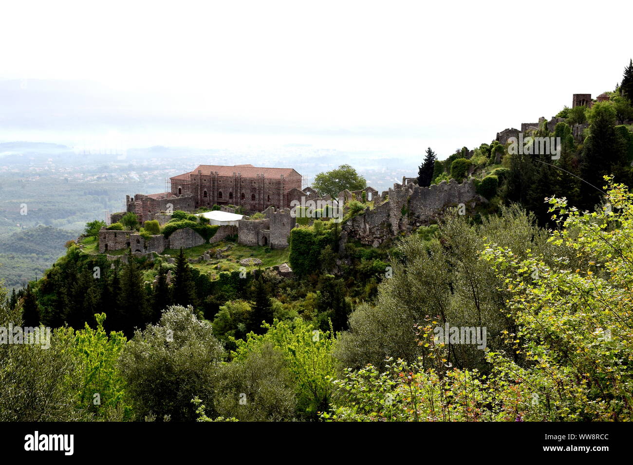 castle, mistras, medieval, town, palace, Sparti, Greece Stock Photo - Alamy