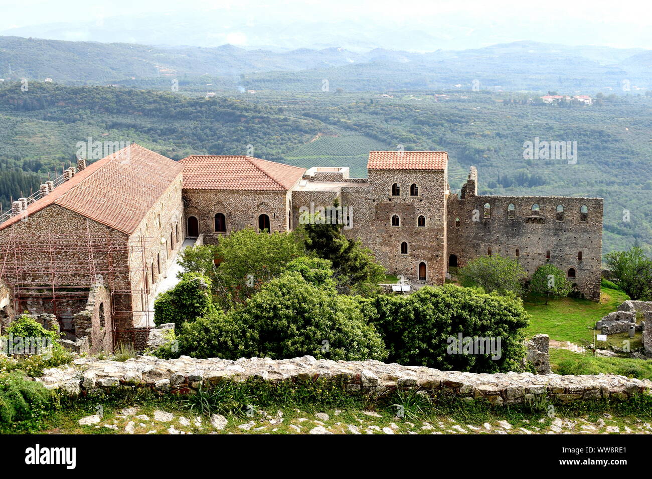 castle, mistras, medieval, town, palace, Sparti, Greece Stock Photo - Alamy