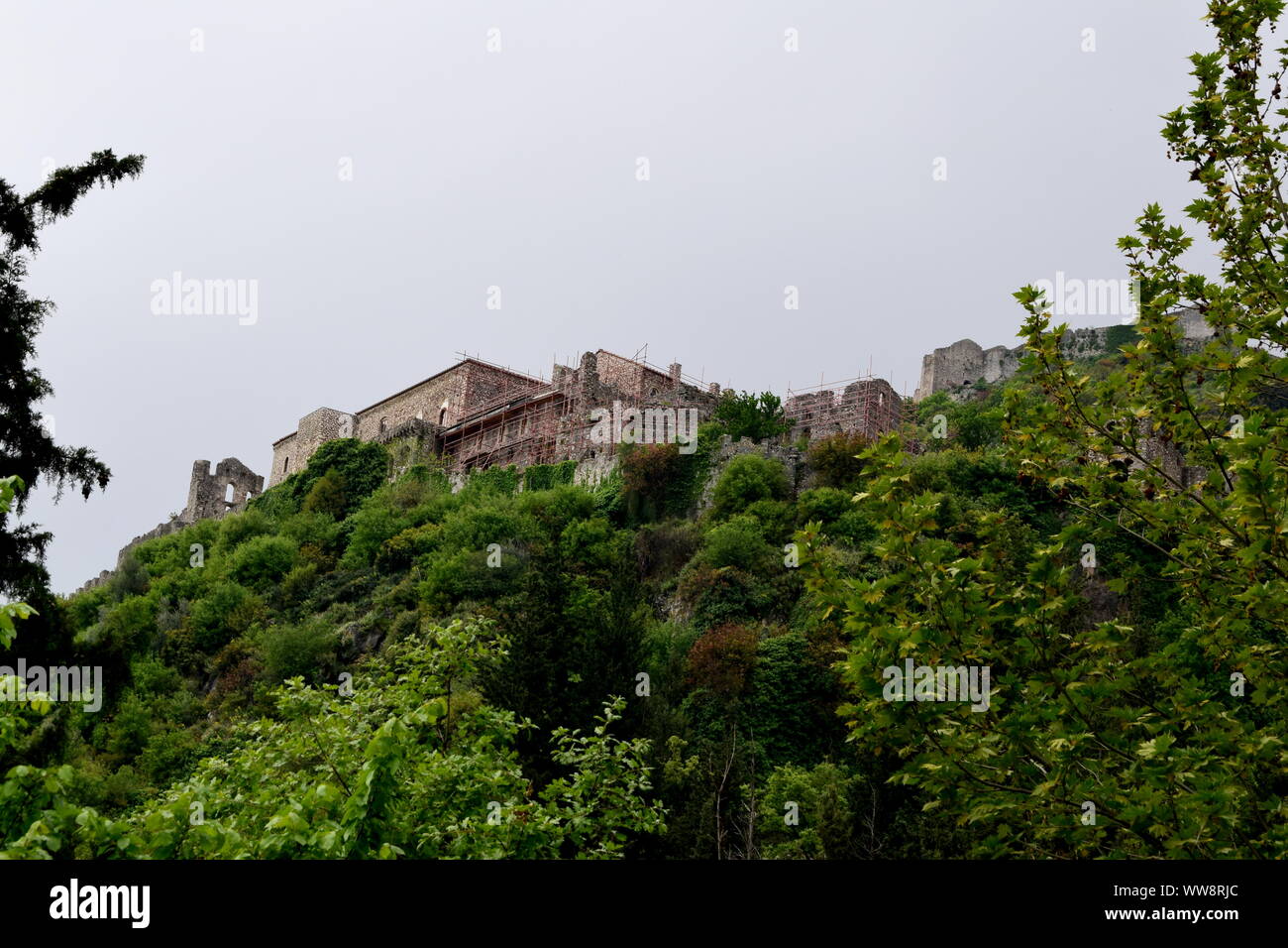 castle, mistras, medieval, town, palace, Sparti, Greece Stock Photo - Alamy