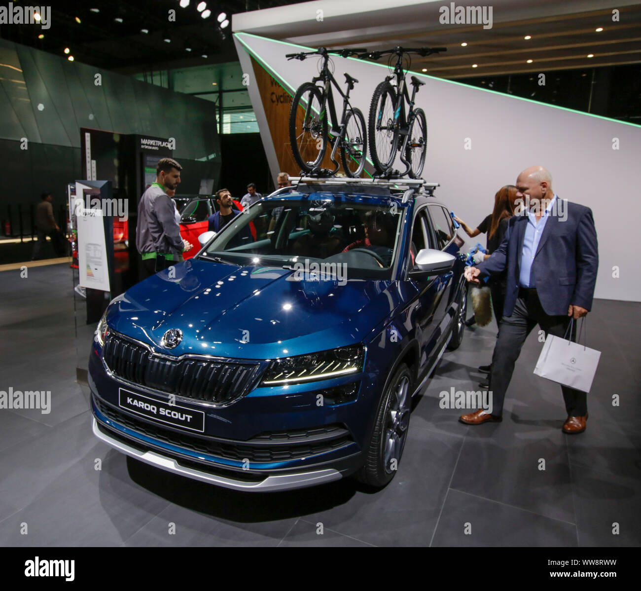 Frankfurt, Germany. 12th Sep, 2019. The Czech car manufacturer Skoda ...