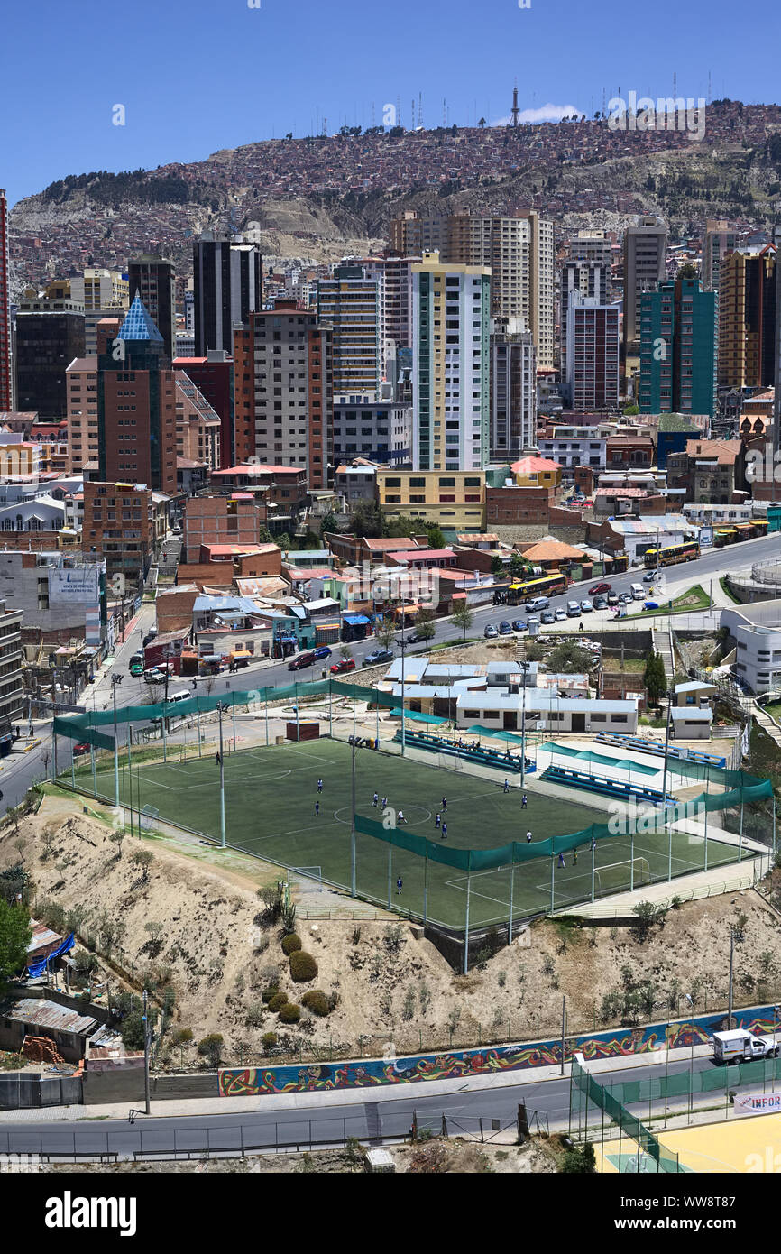 Cityscape with soccer field hi-res stock photography and images - Alamy