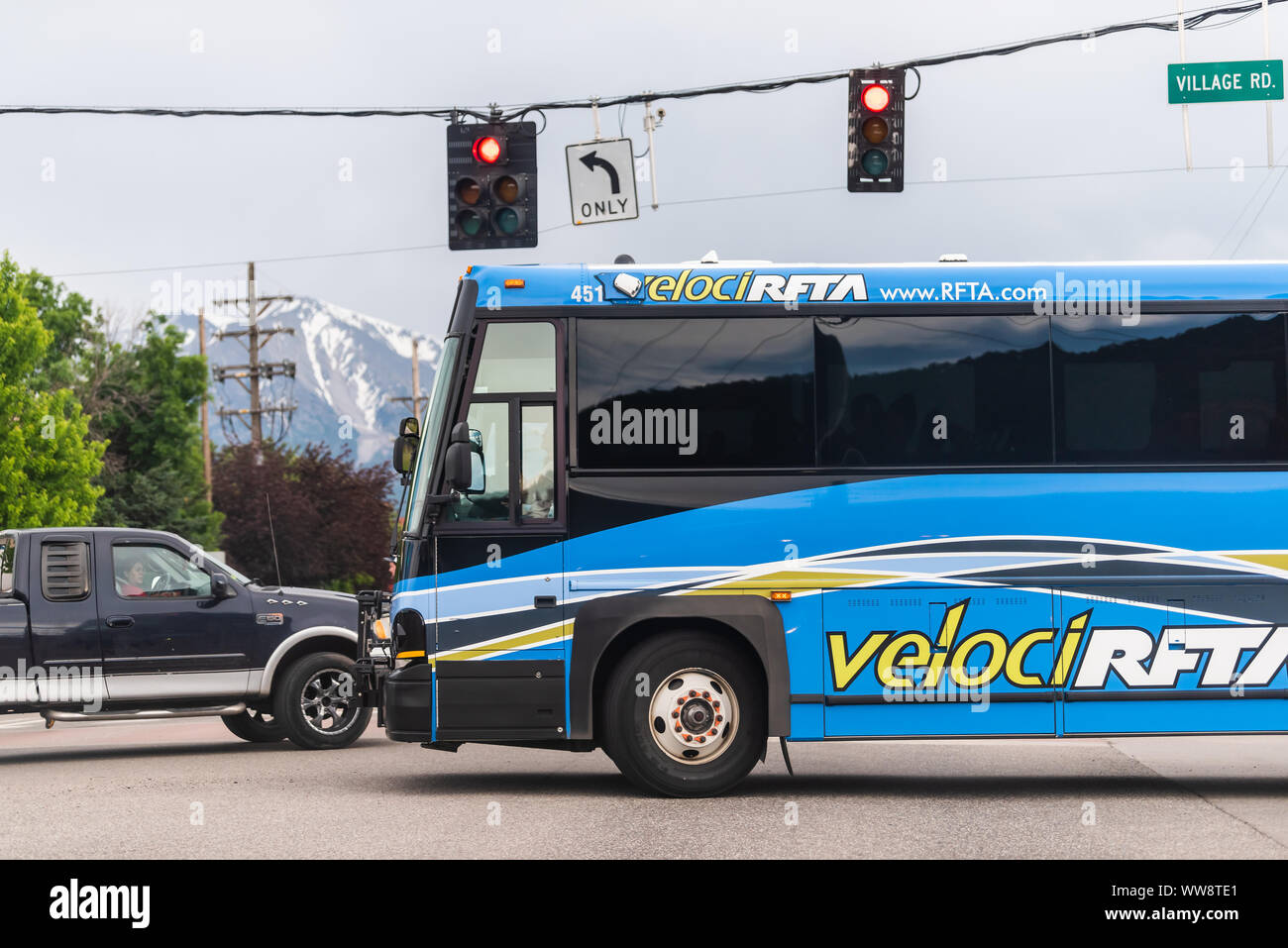 Carbondale, USA - July 1, 2019: Road highway street near Aspen ...
