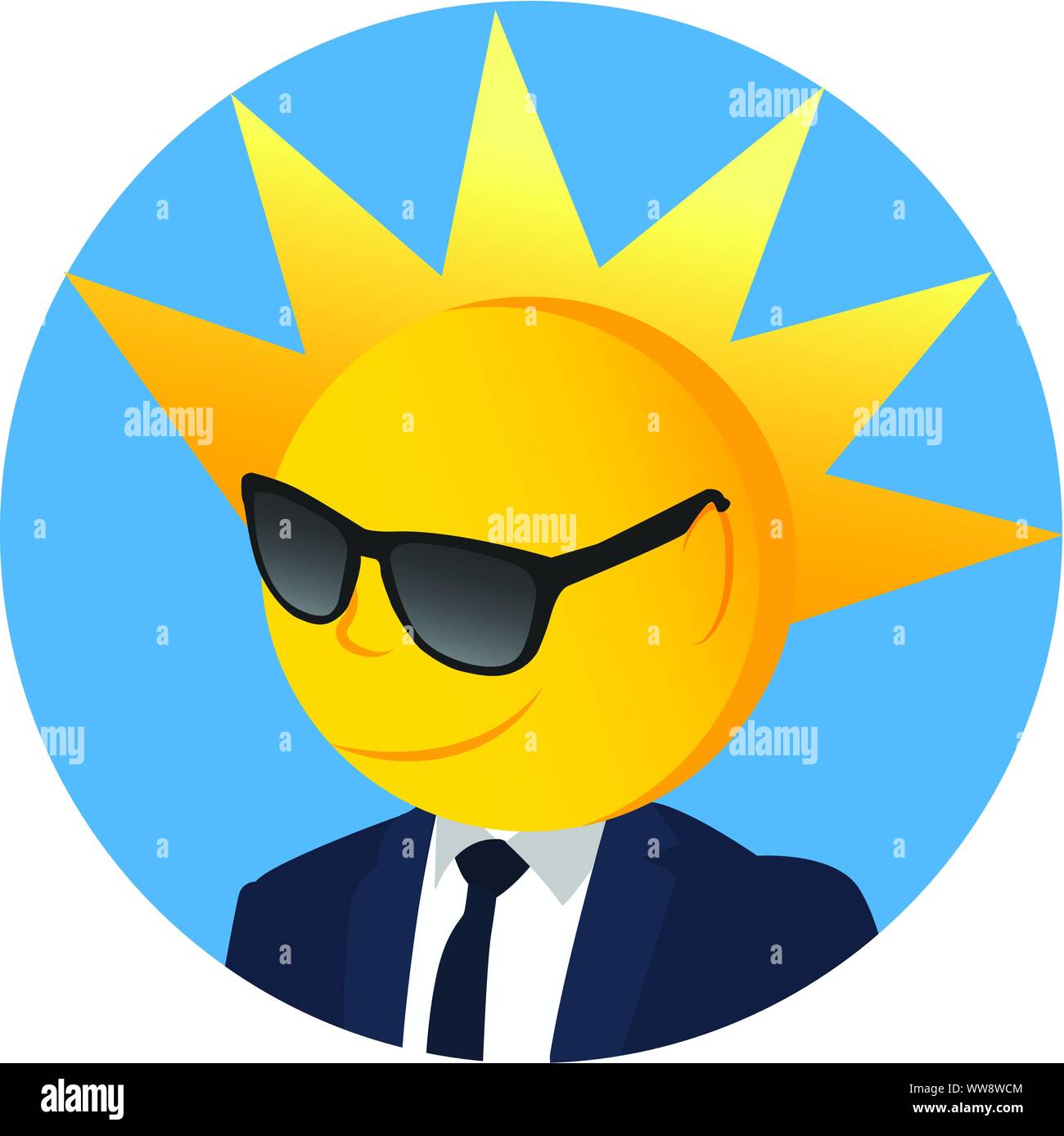 Sun man cool Stock Vector Image & Art - Alamy
