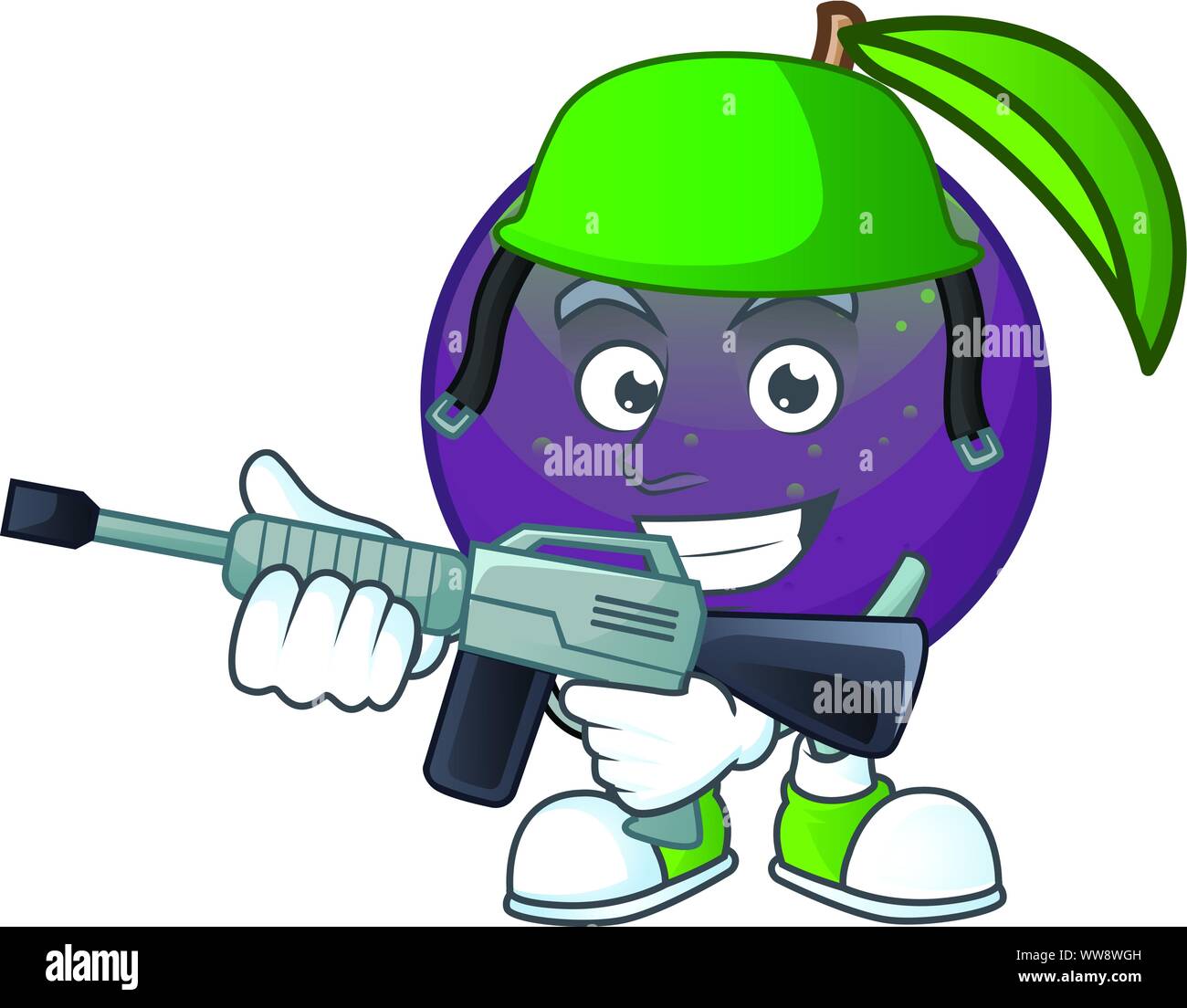 Army star apple cartoon character with mascot Stock Vector Image & Art ...