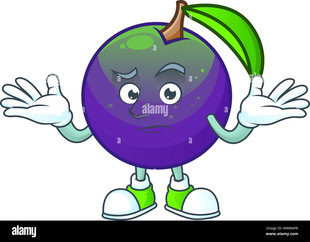 Grinning ripe star apple character on white background Stock Vector ...