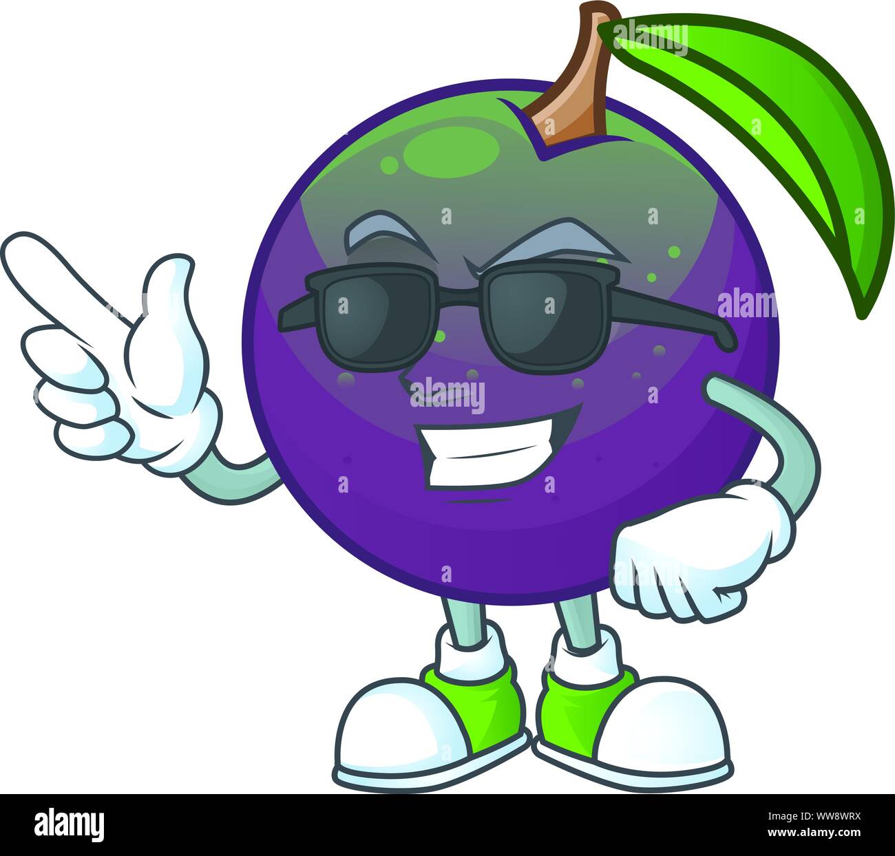 Super cool apple fruit character mascot for health dessert vector ...