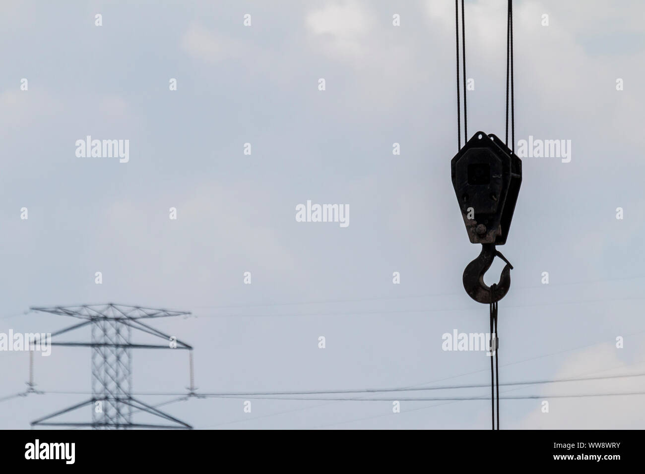 Open construction work site with heavy machinery equipment construction ...
