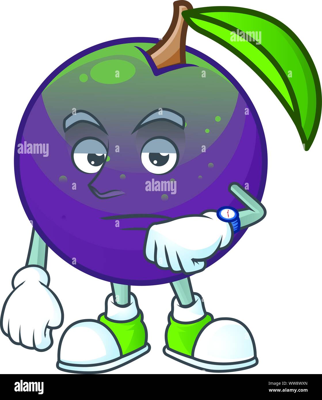 Waiting star apple character in cartoon mascot Stock Vector Image & Art ...