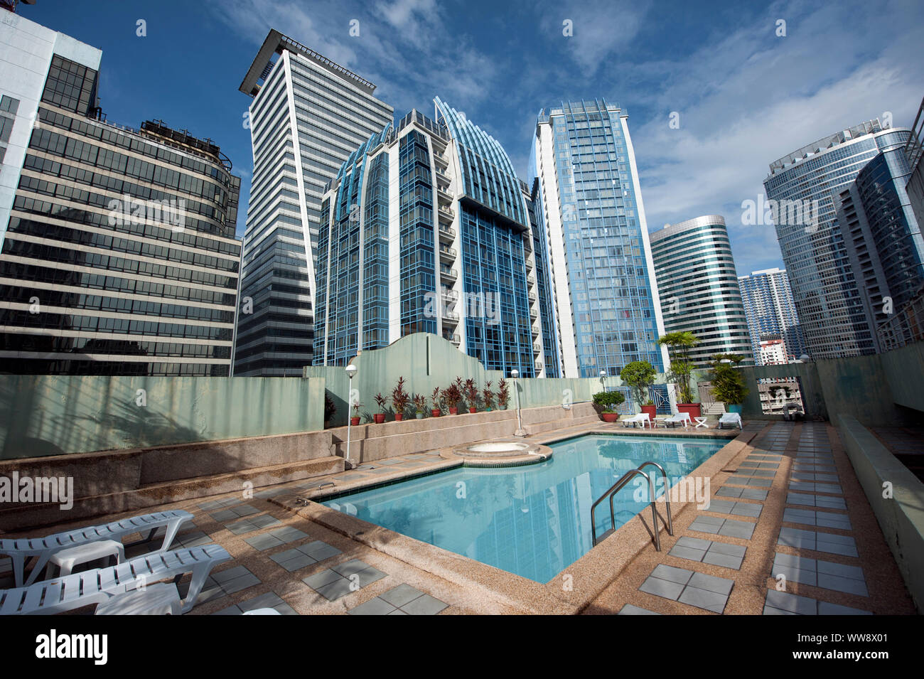 Condominium swimming pool, Salcedo Village, Makati, Metro Manila ...