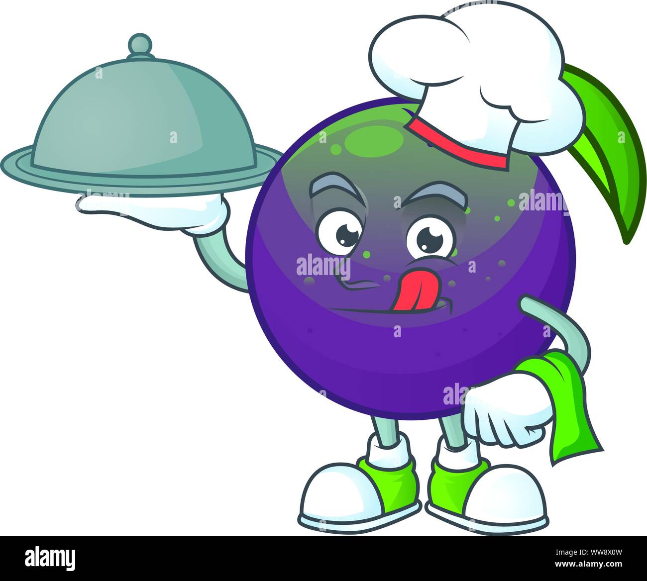 Chef apple fruit character mascot for health dessert vector ...