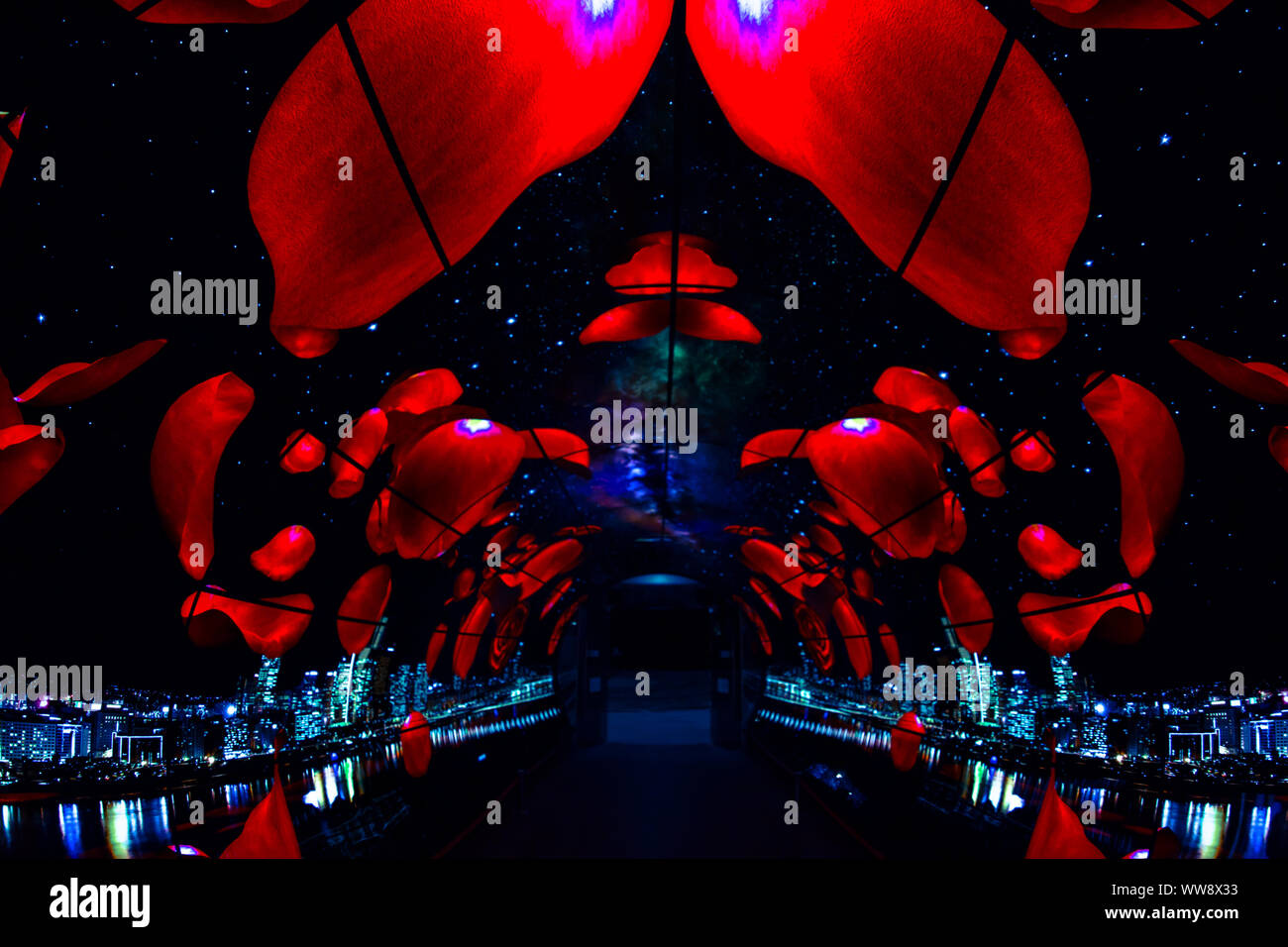 Colorful artistic neon and modern graphic wallpaper backdrop display on ...