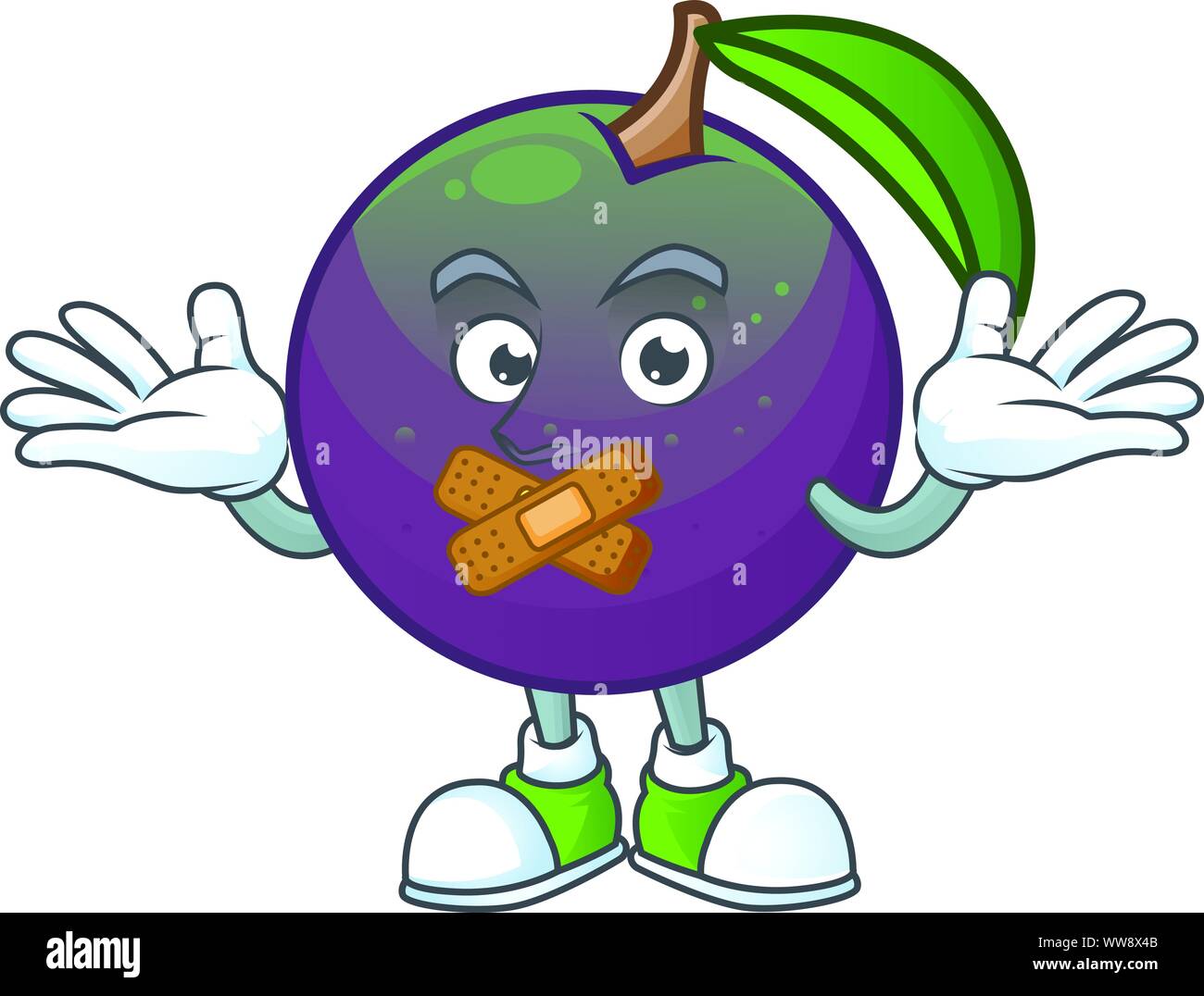 Silent star apple character in cartoon mascot Stock Vector Image & Art ...
